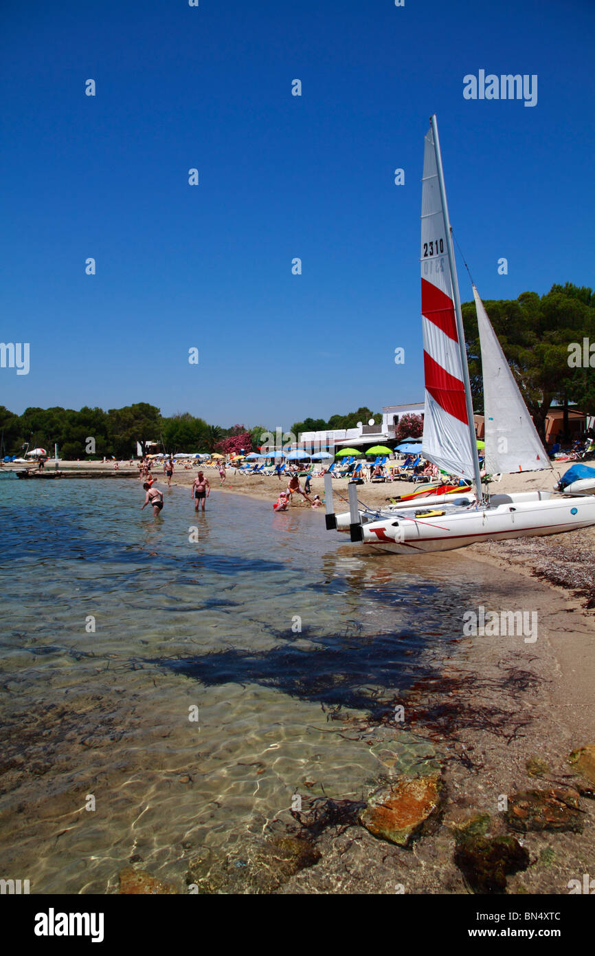 Beach of Cala Pada, Ibiza, Spain Stock Photo - Alamy