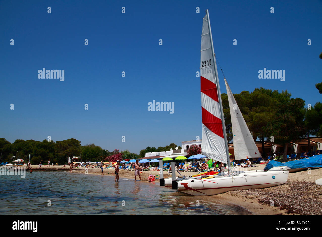 Beach of Cala Pada, Ibiza, Spain Stock Photo - Alamy