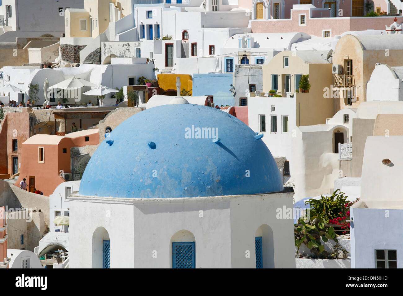 roof tops in the city of Santorini Stock Photo - Alamy