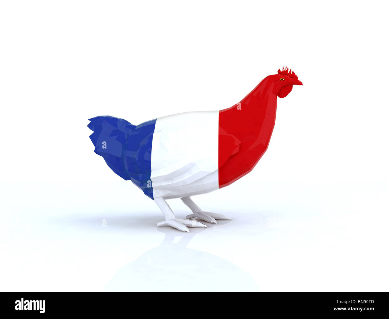 french hen 3d illustration Stock Photo - Alamy