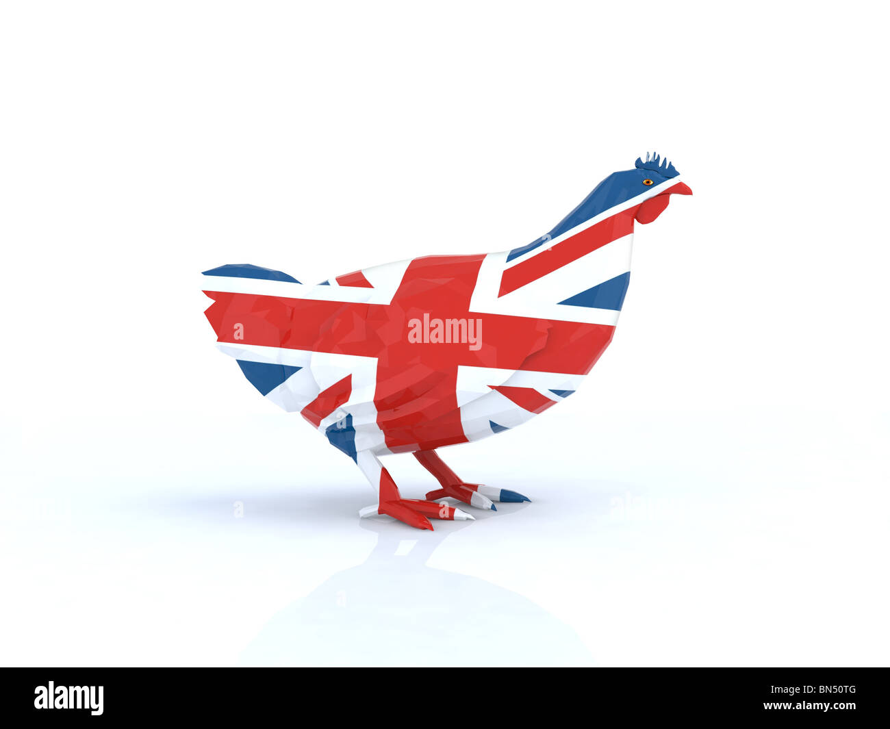 english hen 3d illustration Stock Photo - Alamy