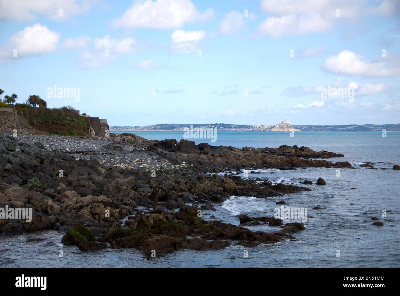 Newlyn Cornwall UK St Michael's Mount Stock Photo - Alamy