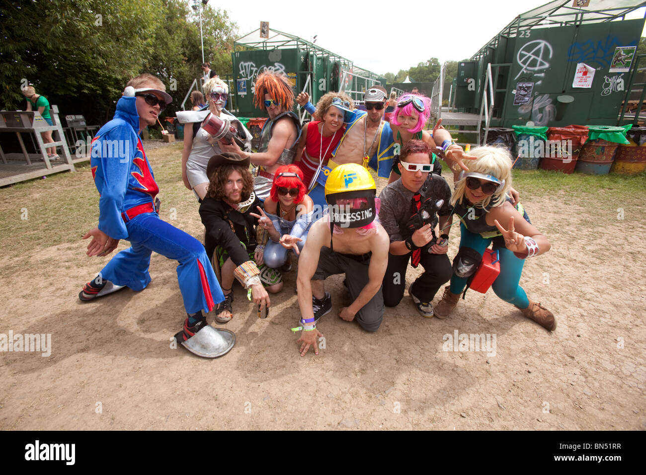 Performers from the Micro-Rave in Shangri-La at the Glastonbury ...