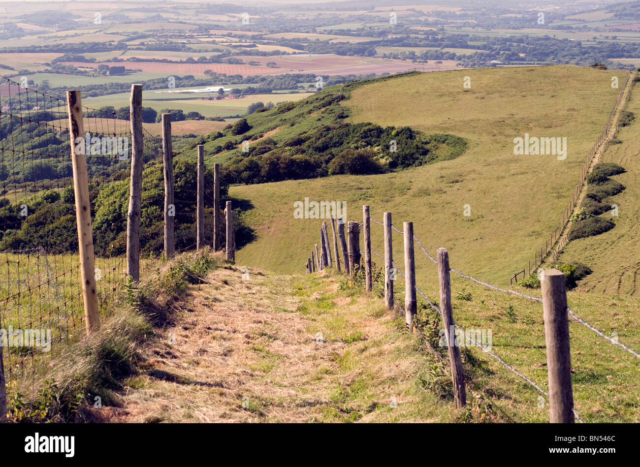 Footpath Stenbury Down Ventnor Isle of Wight England, UK, GB Stock ...