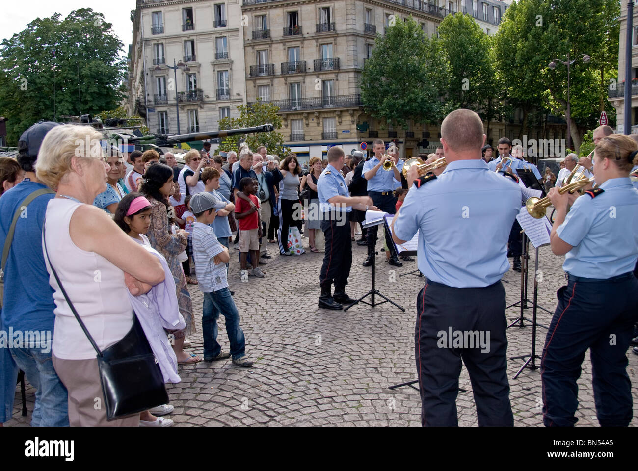 Paris, France, Crowd at French National Day Holiday, 14th of July ...