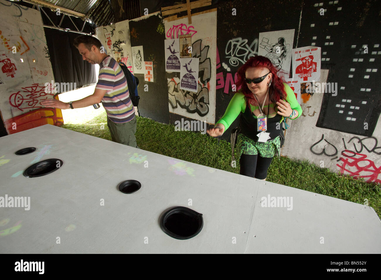 Bug squashing interactive computer game in Shangri-La arena at the ...