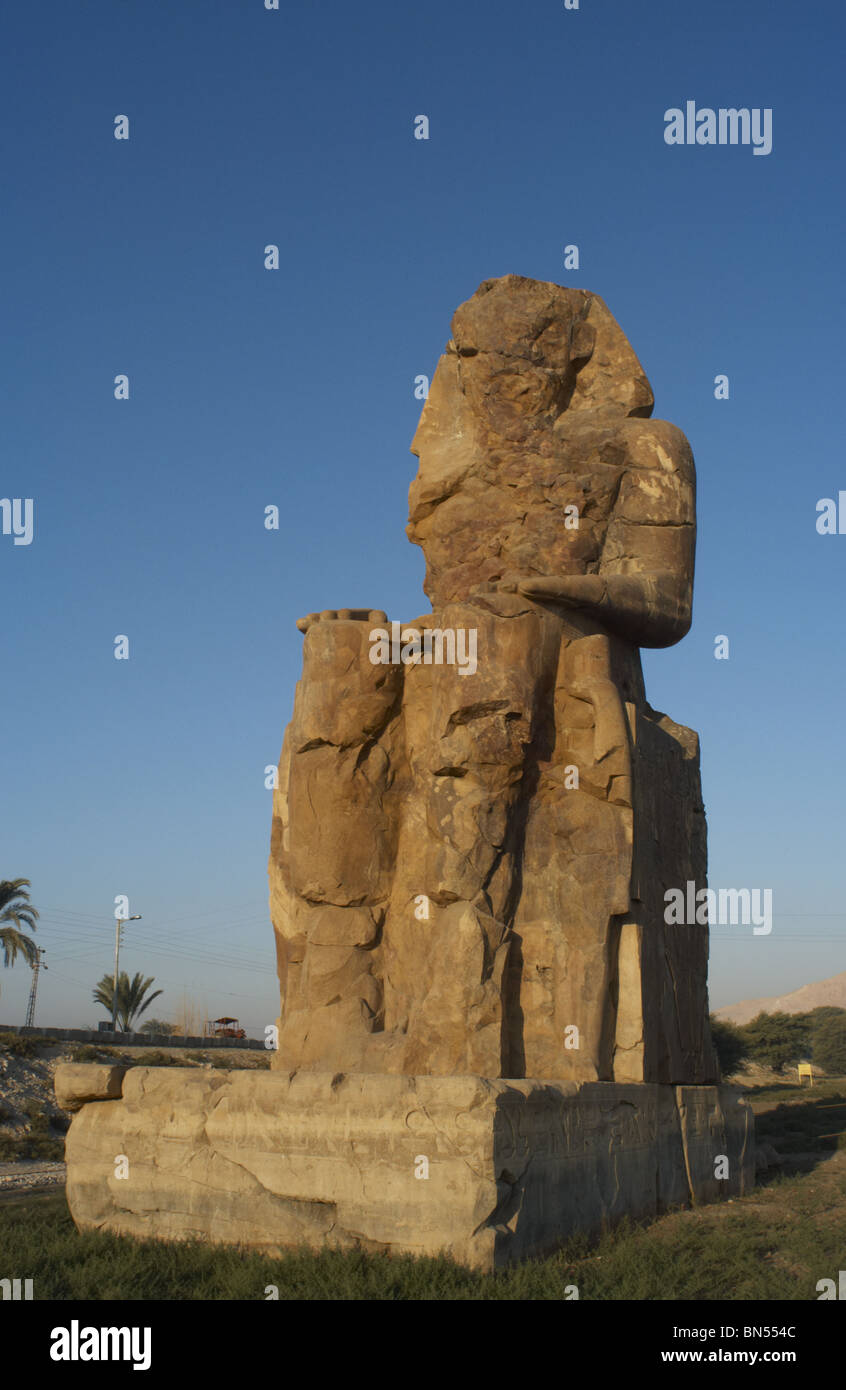 Colossi of Memnon. Western colossus. Egypt Stock Photo - Alamy