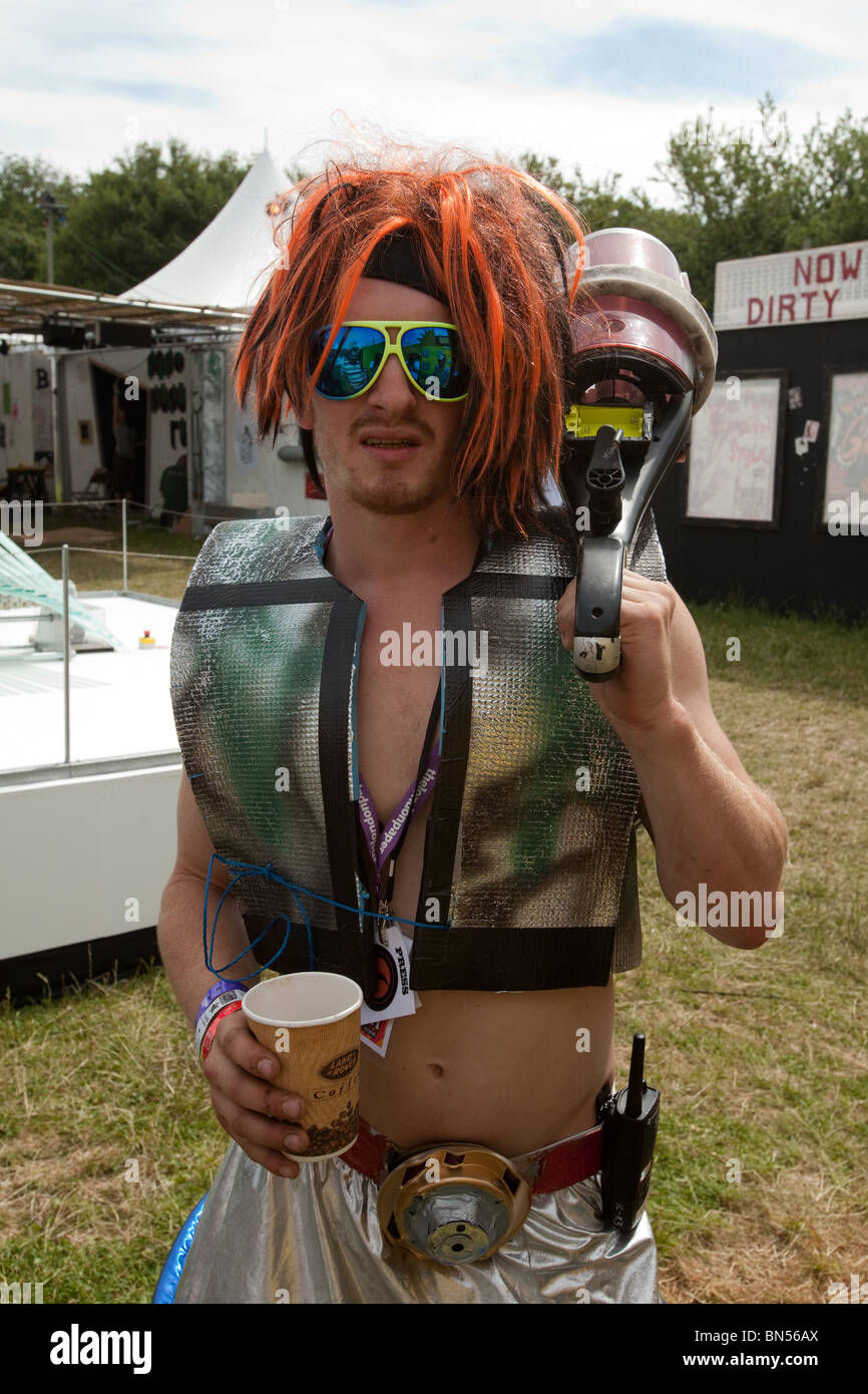 Performer "The Flaginator" from the Micro-Rave in Shangri-La at the ...