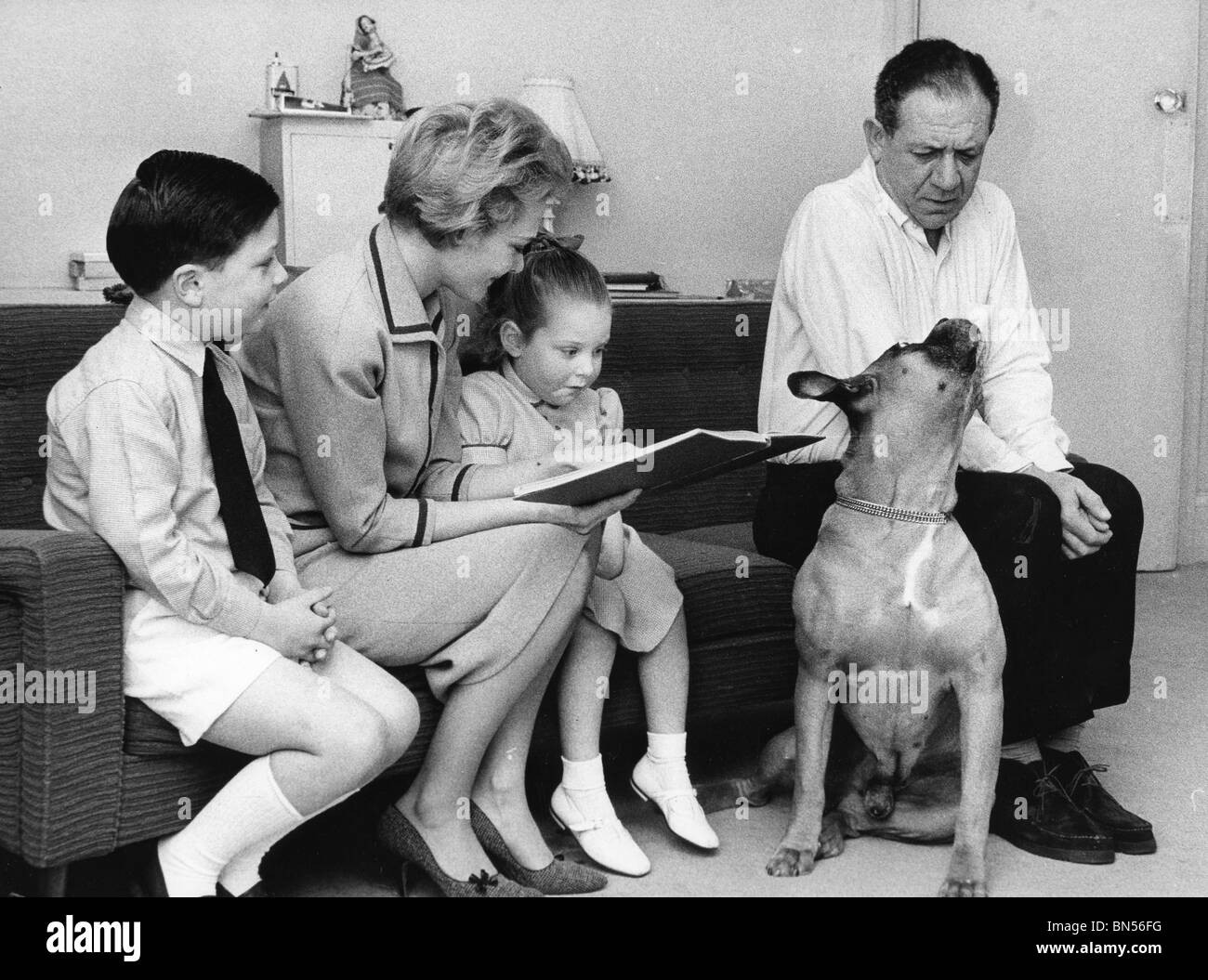 SID JAMES with wife Valerie, son Stephen, un-named daughter at their ...
