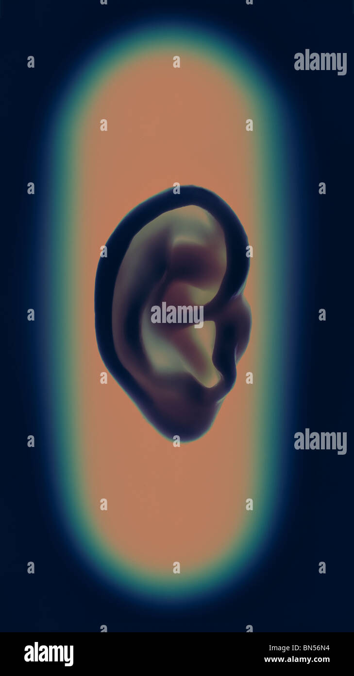 ear with light surround Stock Photo - Alamy
