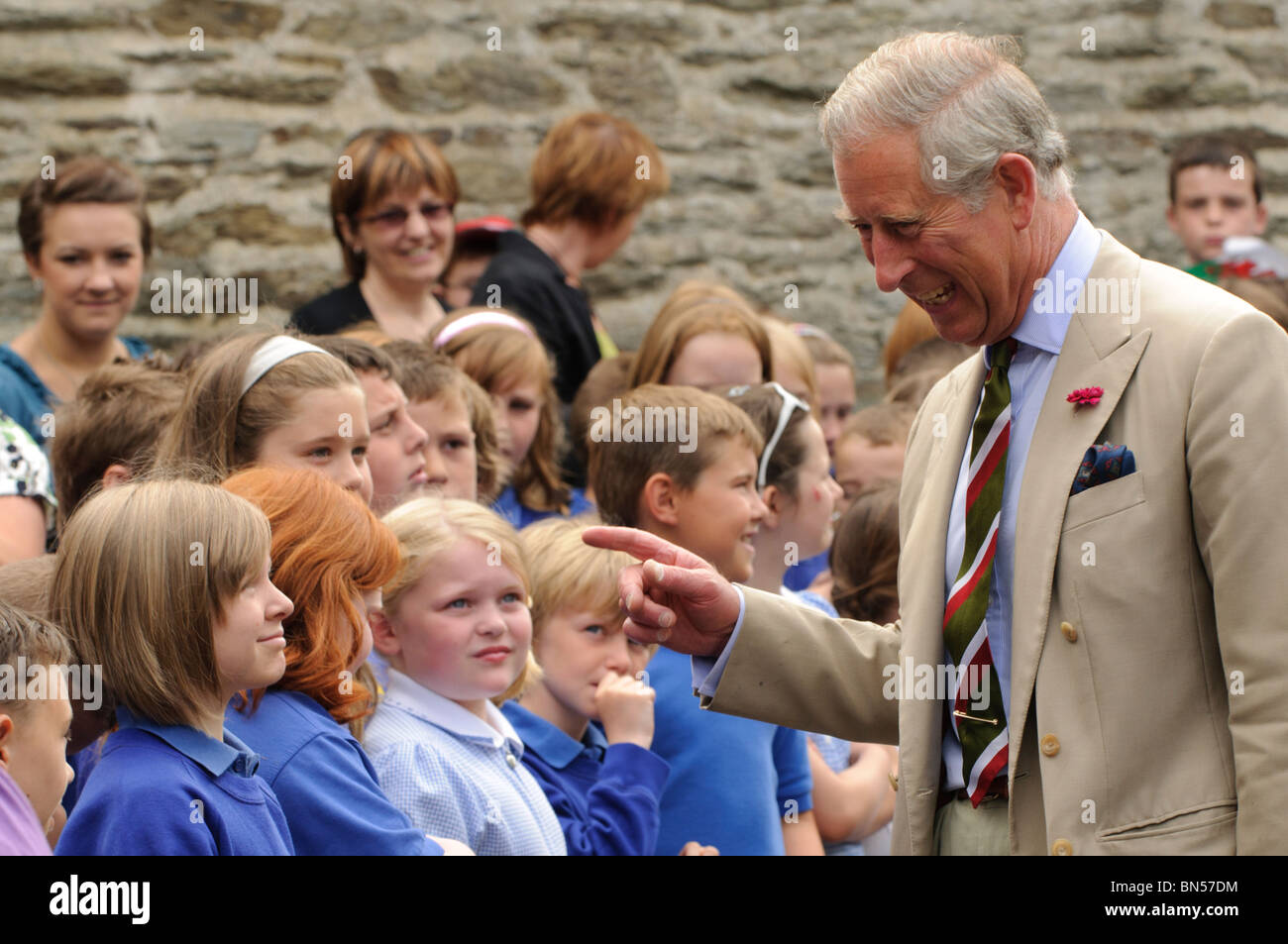 The Prince of Wales visiting the Welsh Woollen Museum, Drefach Felindre ...