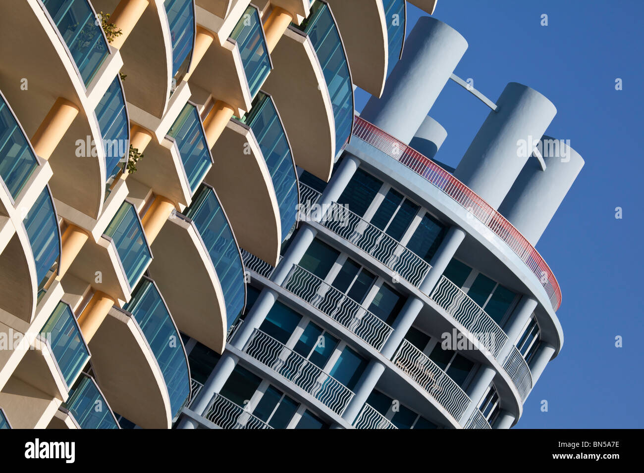Mid rise condos in Miami Beach, Florida, USA Stock Photo - Alamy