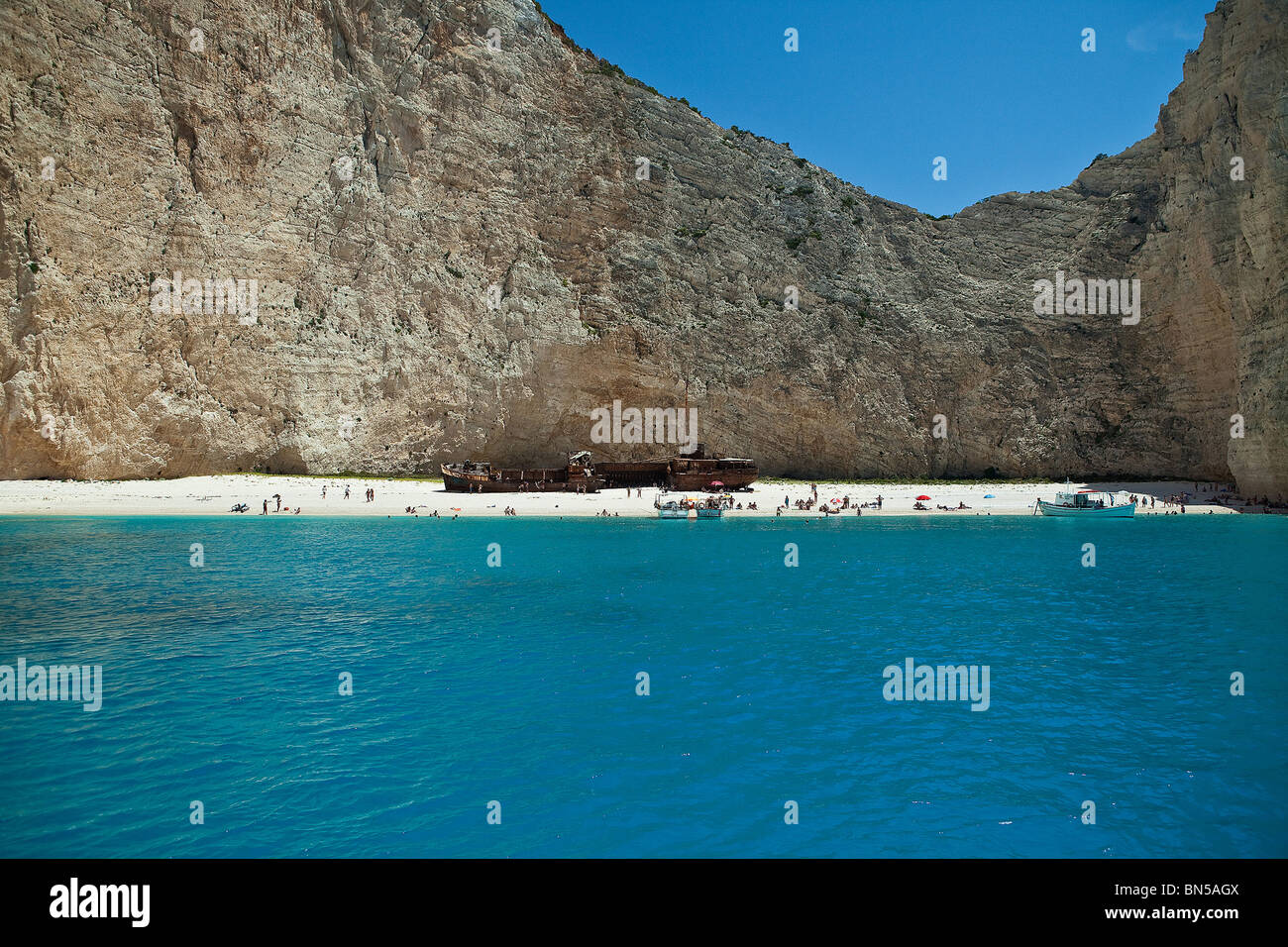 Shipwreck beach in Zakynthos Island, Greece Stock Photo - Alamy