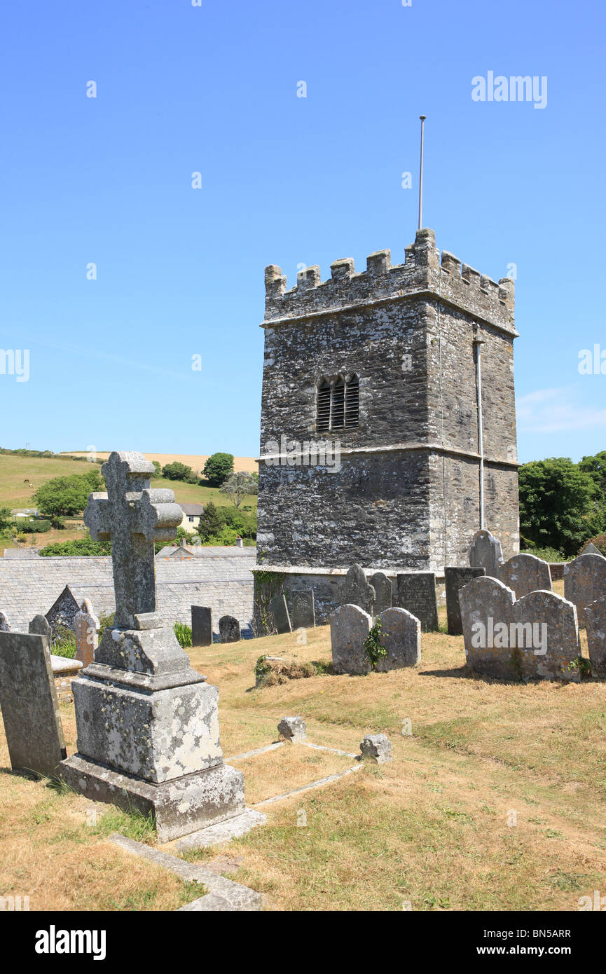 Talland bay church hi-res stock photography and images - Alamy