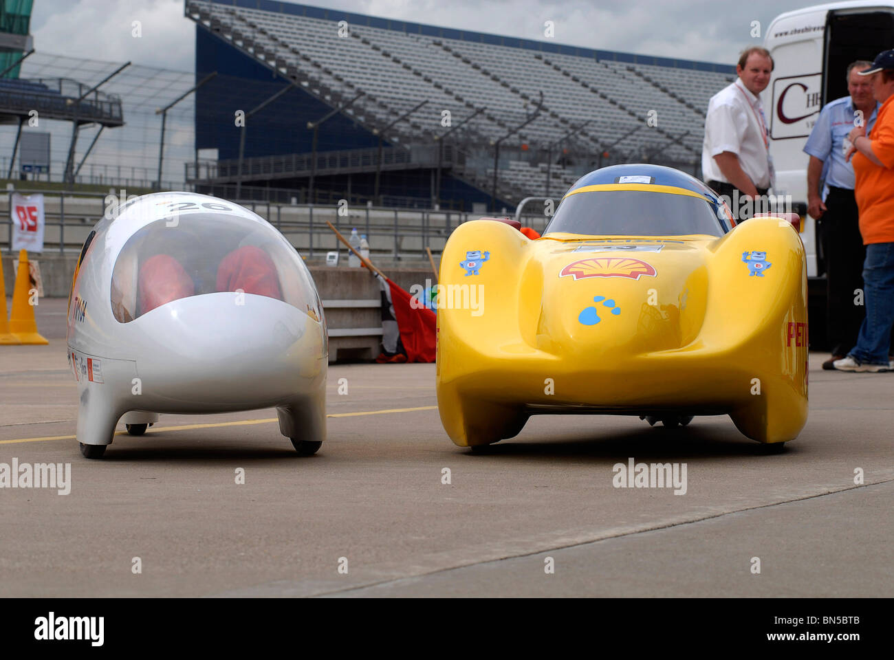 Cars at the Shell Eco-Marathon, Rockingham, UK Stock Photo - Alamy