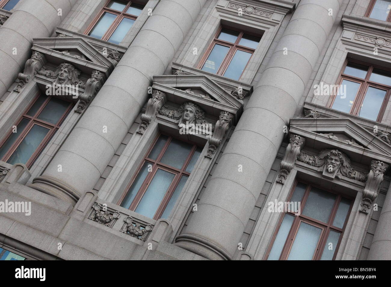 Windows and Pediments, New York City, America Stock Photo - Alamy