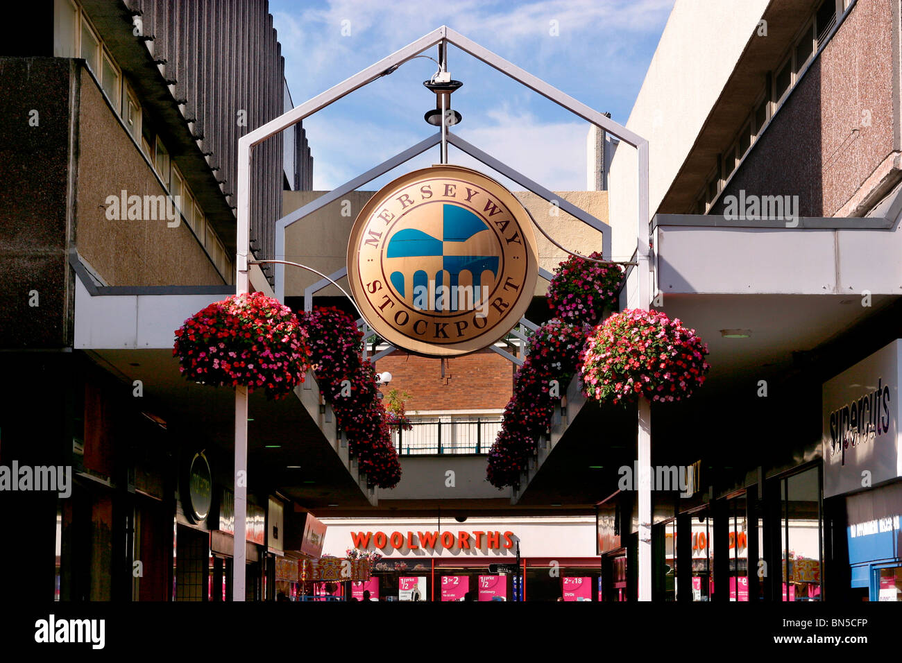Stockport Merseyway Shopping Precinct Town High Resolution Stock ...