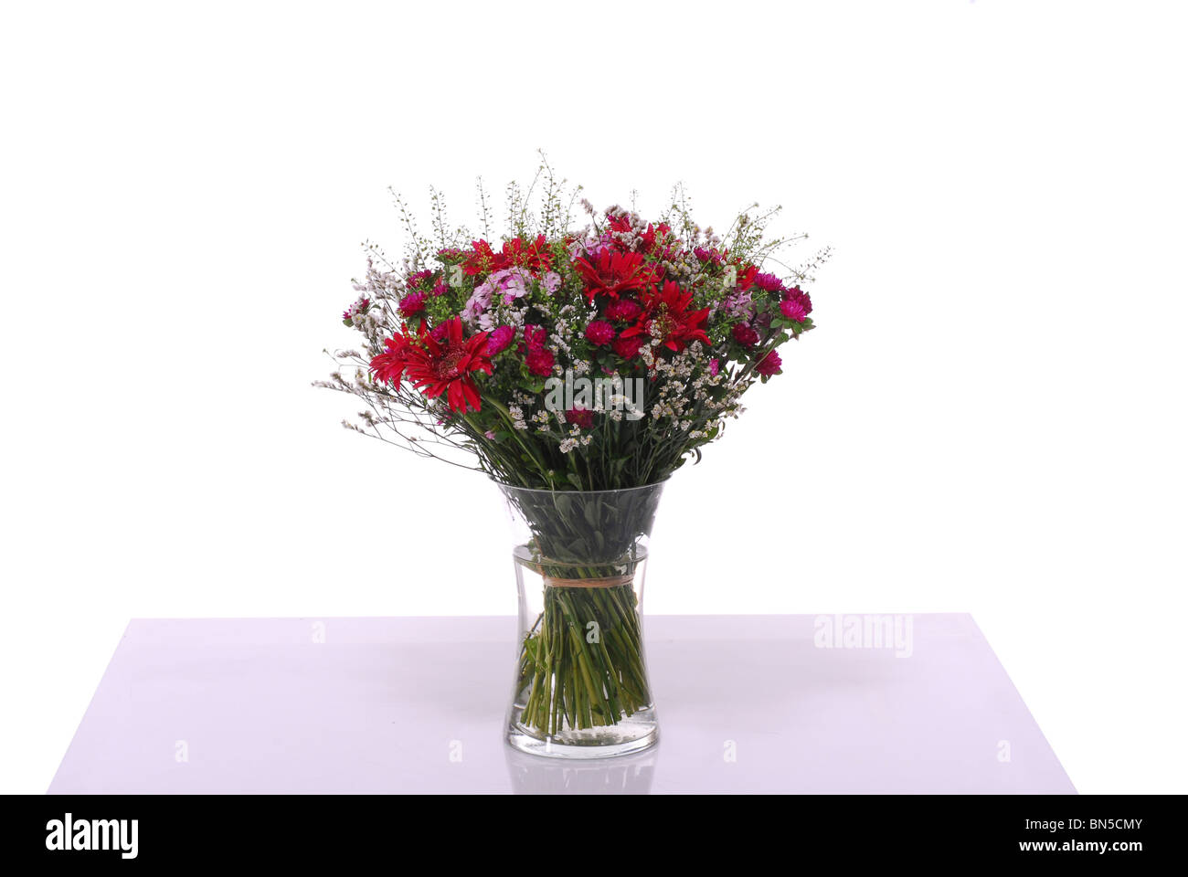 flower bouquet On white background Stock Photo - Alamy
