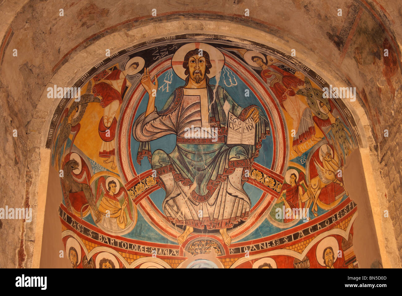 Romanesque Mural, Sant Climent de Taull Church, Taull, Vall de Boi ...