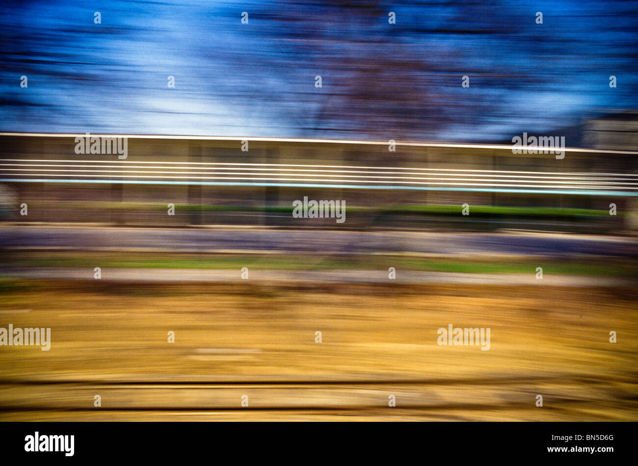 Window view from moving train Stock Photo - Alamy