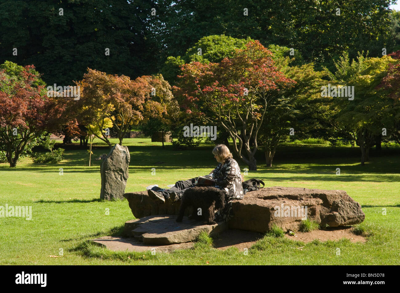 Standing stone, Coopers Field, Bute Park, Cardiff, Wales, UK, Europe ...