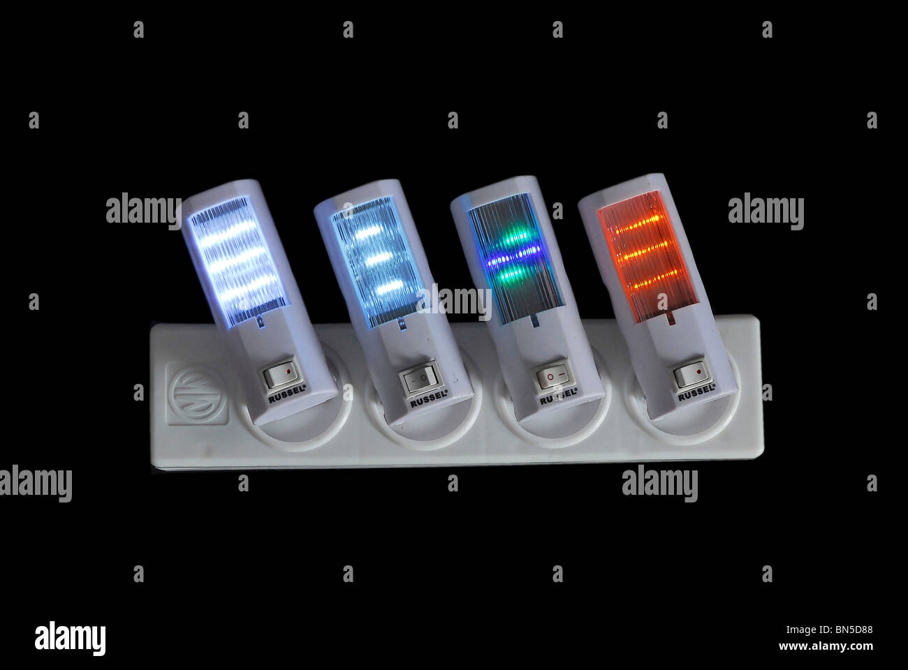 Colourful LED Light Fixture Stock Photo - Alamy