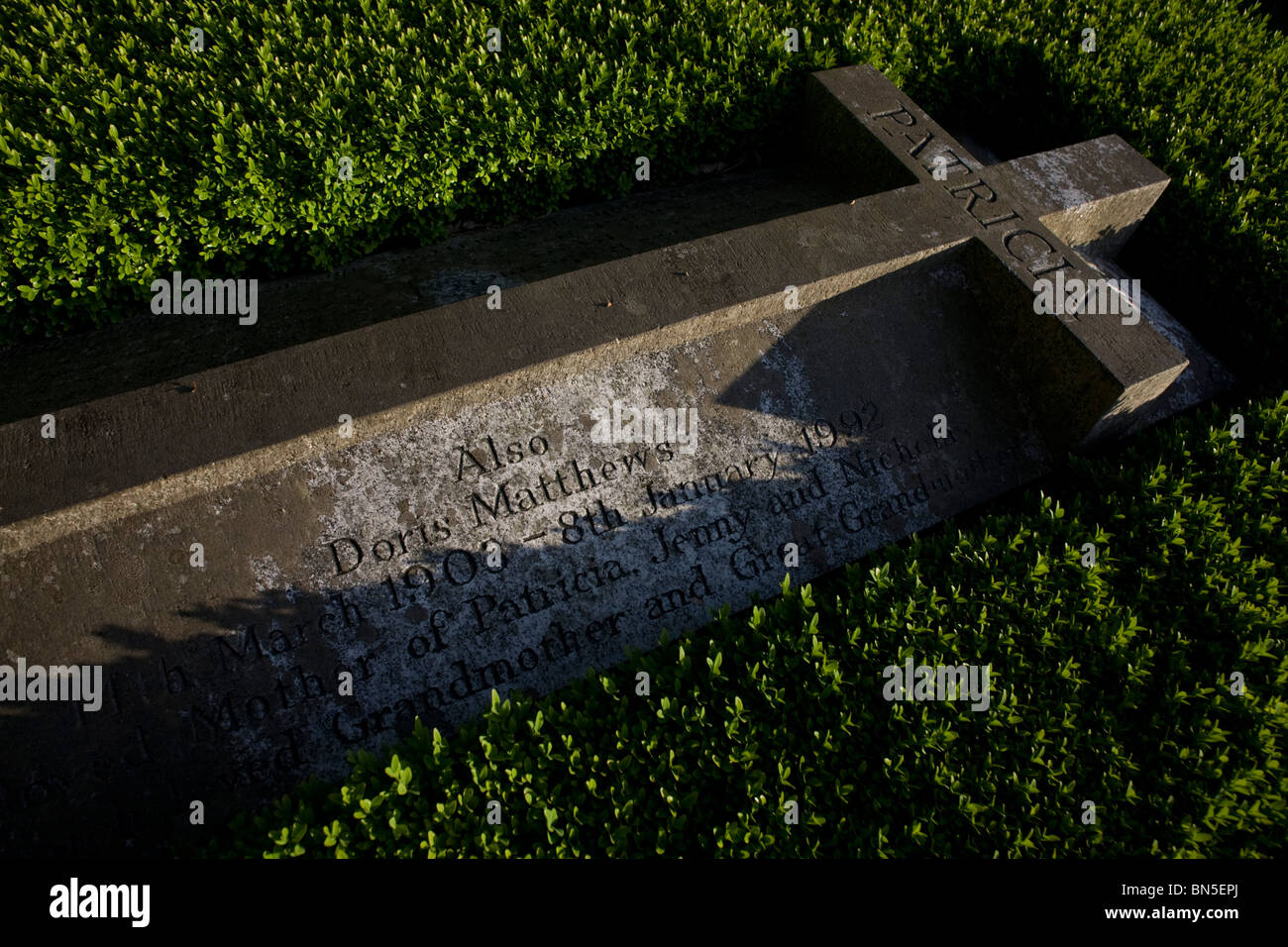 Detail of burial plot for the Rothermere family in Holy Trinity Church ...