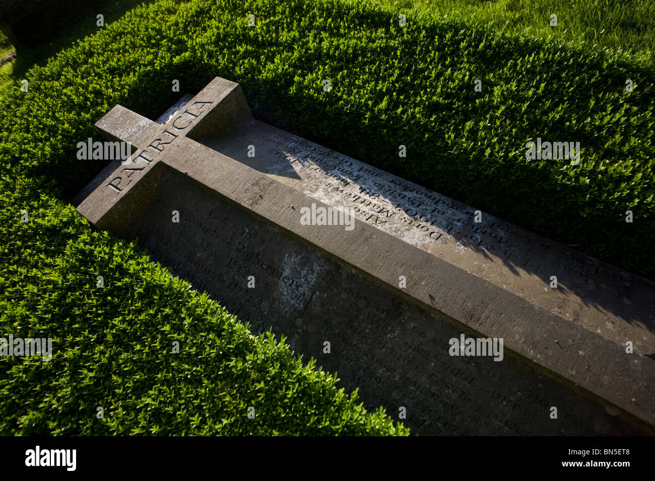 Detail of burial plot for the Rothermere family in Holy Trinity Church ...