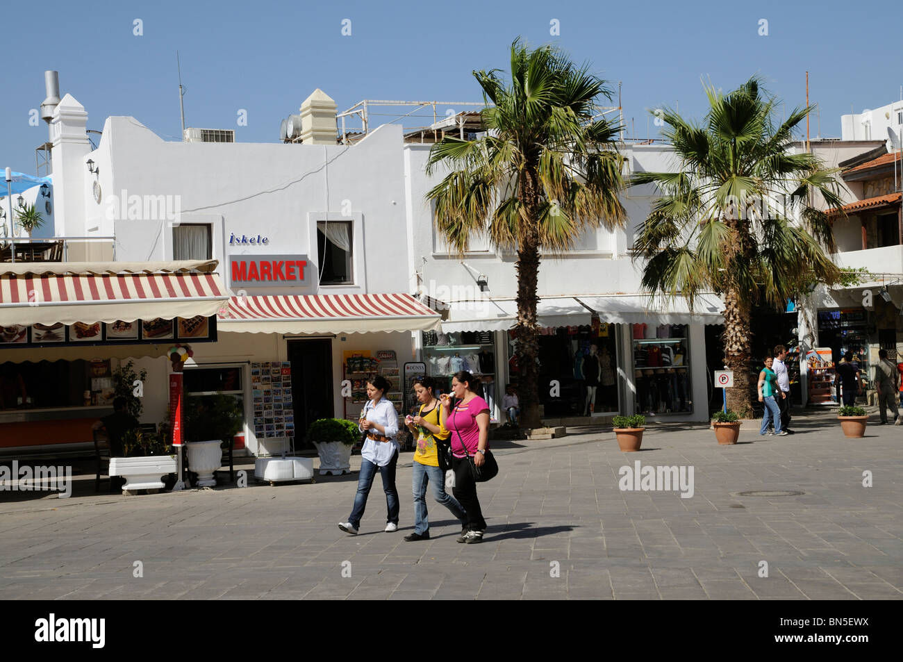 Bodrum town centre shopping complex southwest Turkey Asia Minor Stock ...