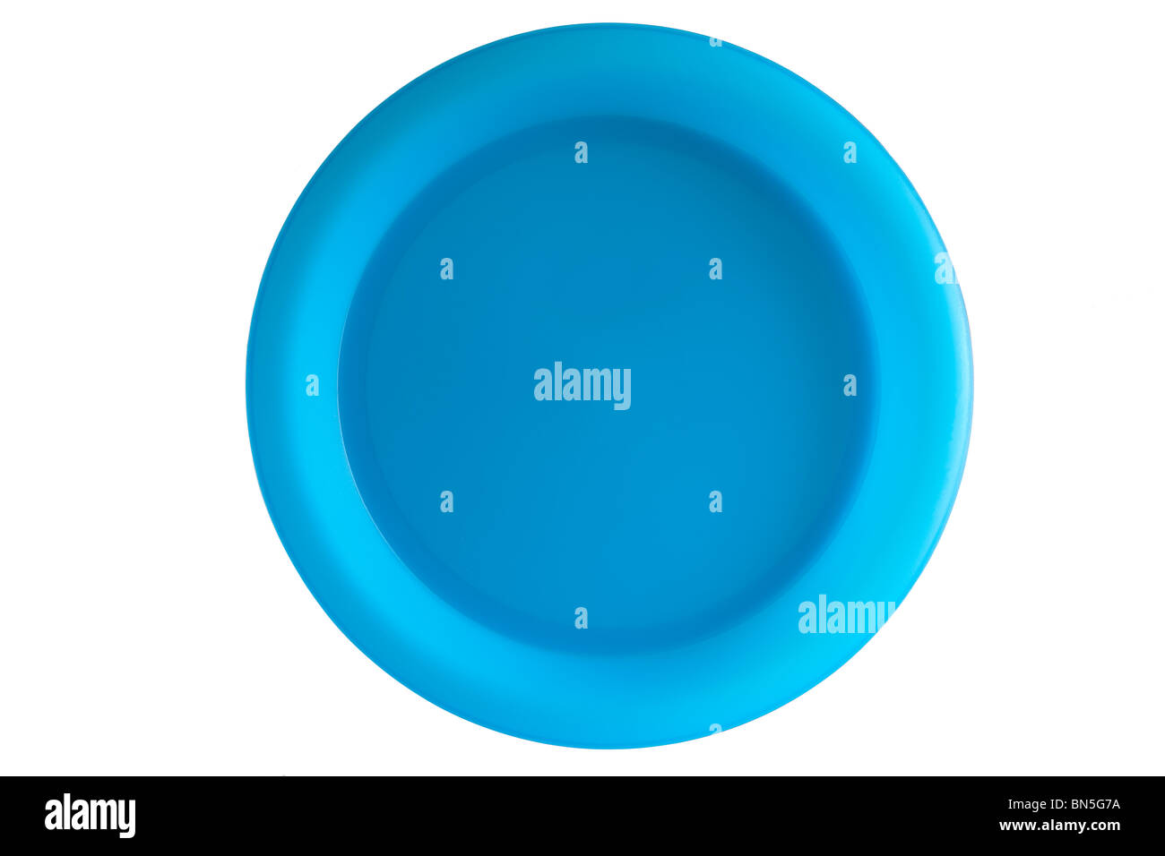 Blue plastic plate Stock Photo - Alamy