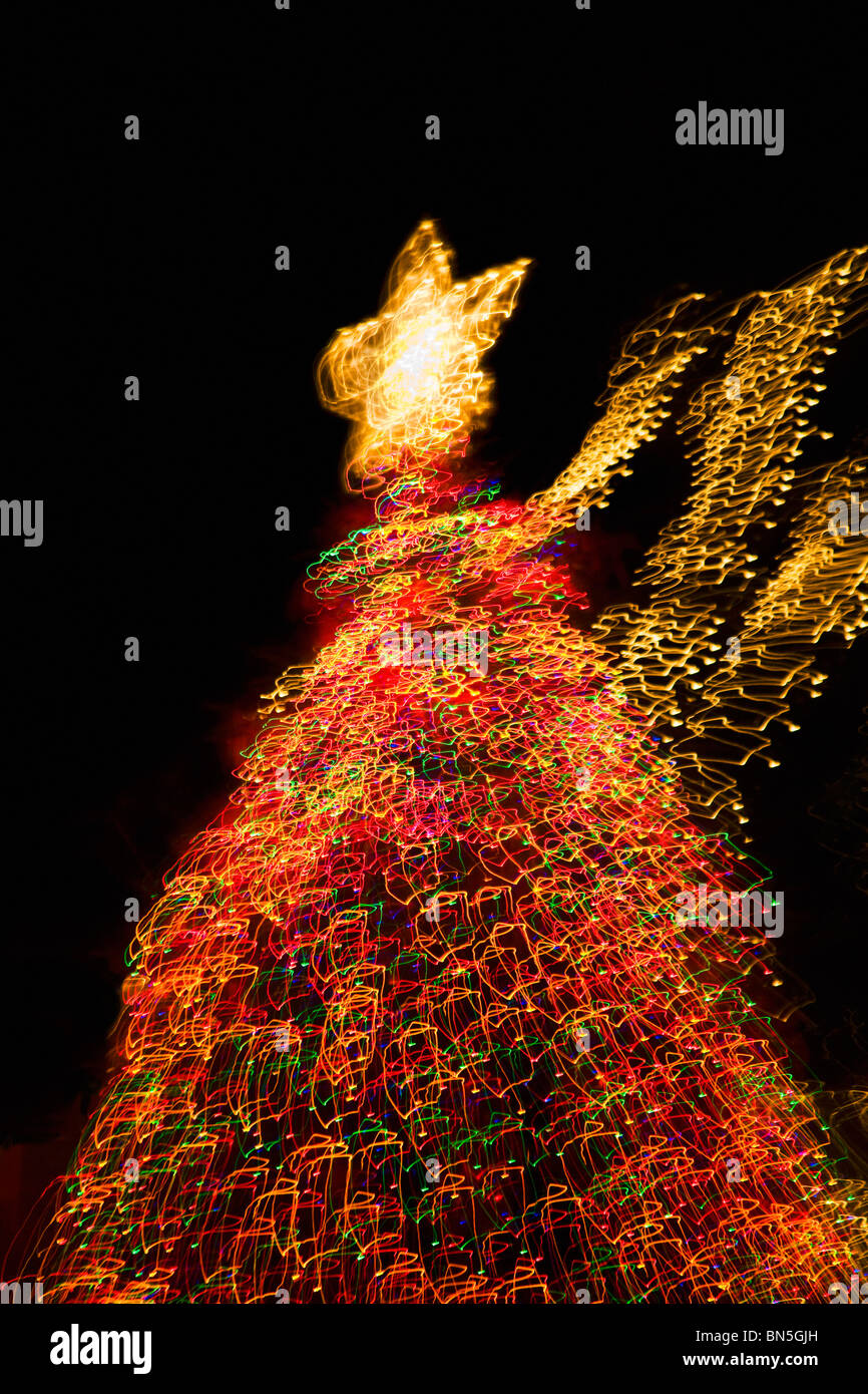 A Christmas tree in motion Stock Photo - Alamy