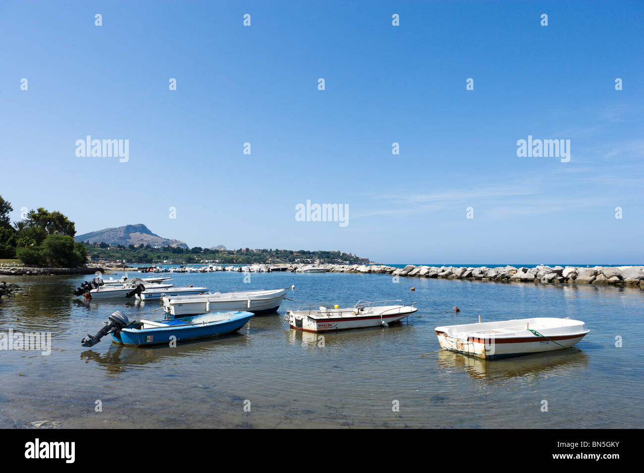 The seafront at Casteldaccia, near Palermo, Sicily, Italy Stock Photo ...