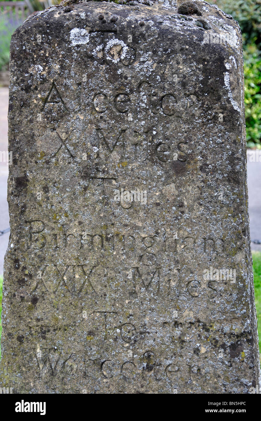 Ancient headstone, Evesham Abbey, Evesham, Worcestershire, England ...