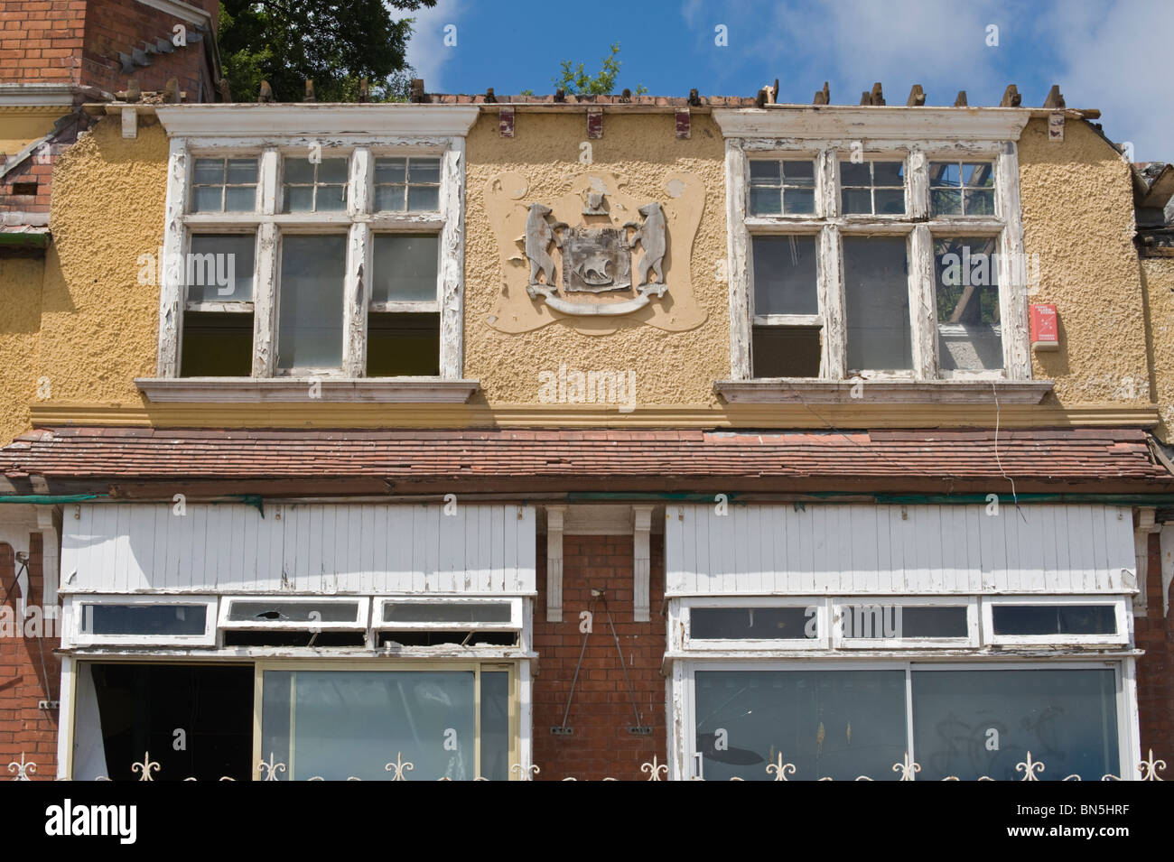 Derelict Edwardian building being demolished on the seafront at Penarth ...