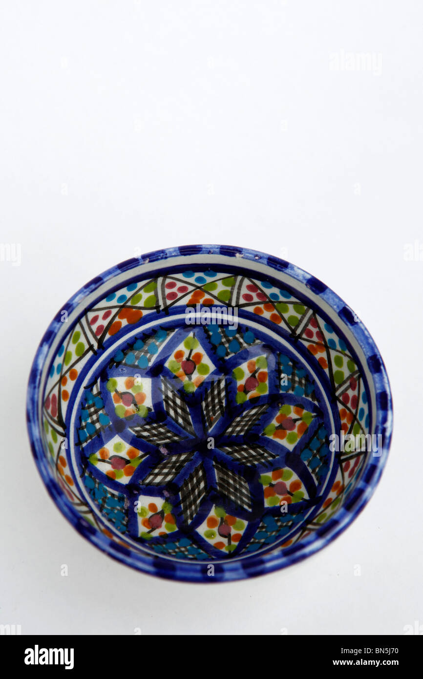 Traditional patterned Berber pottery produced in the village of ...