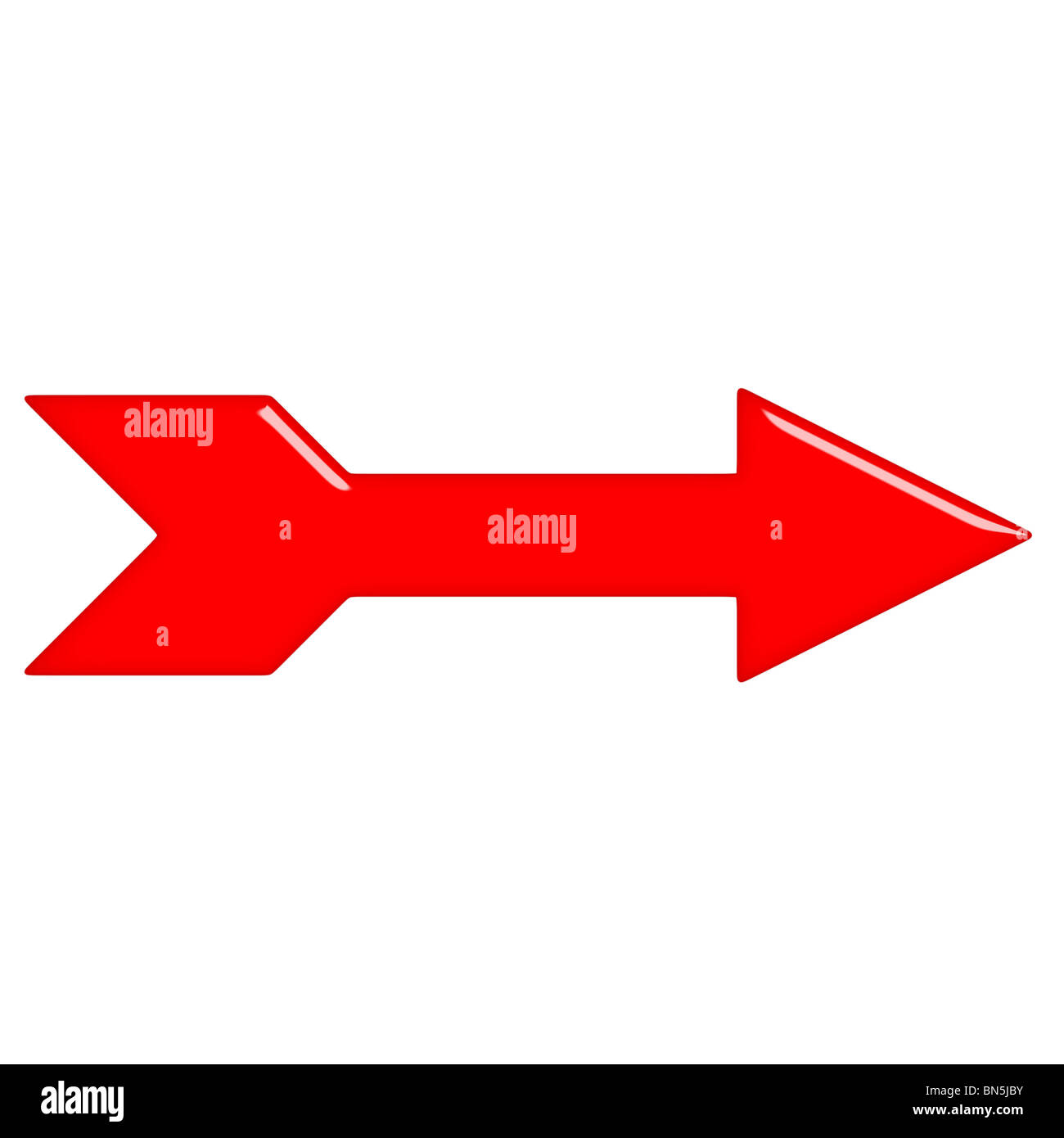3d glossy red arrow Stock Photo - Alamy