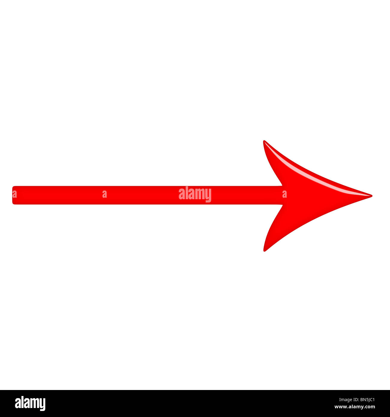 3d glossy red arrow Stock Photo - Alamy