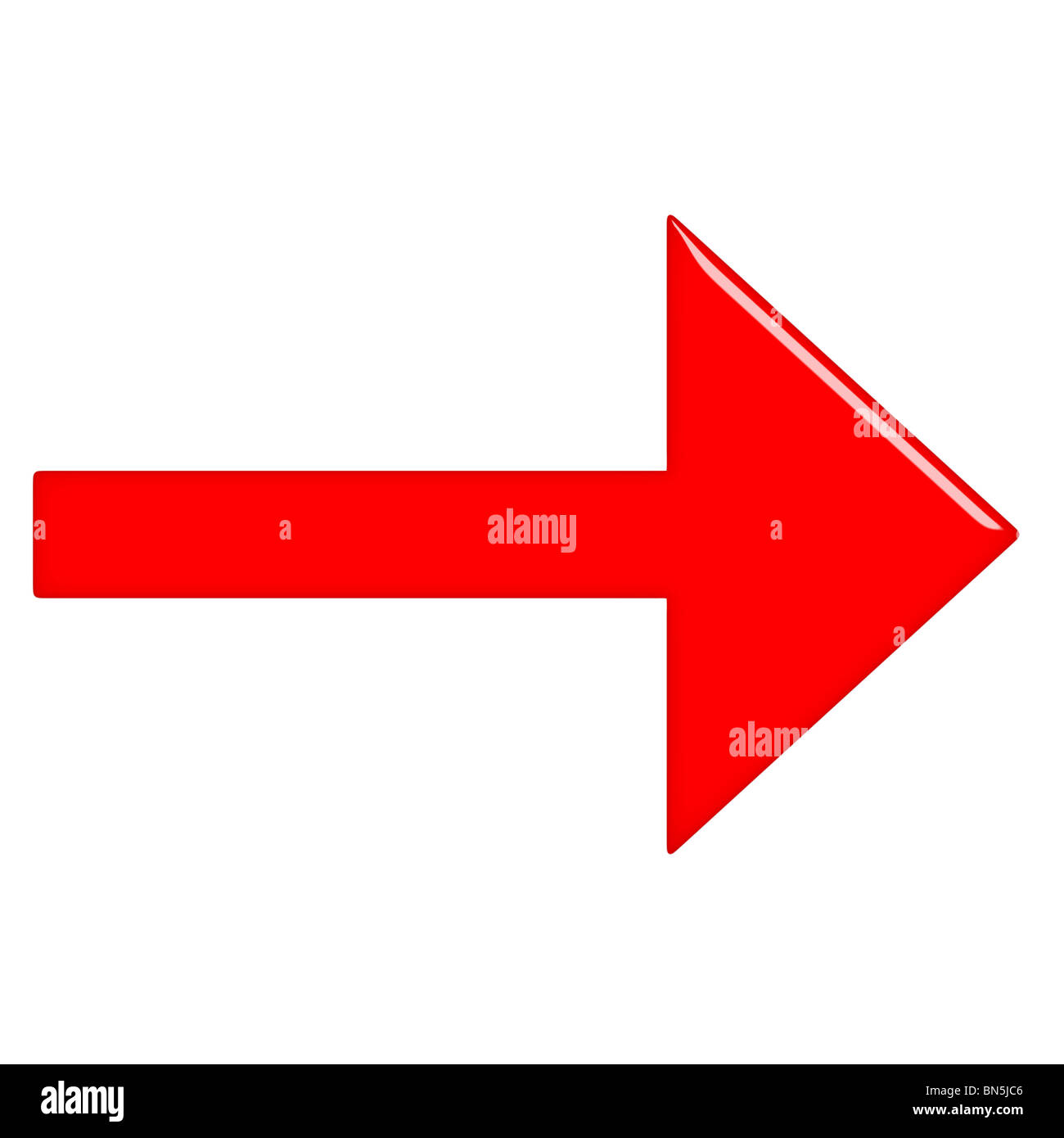 3d glossy red arrow Stock Photo - Alamy