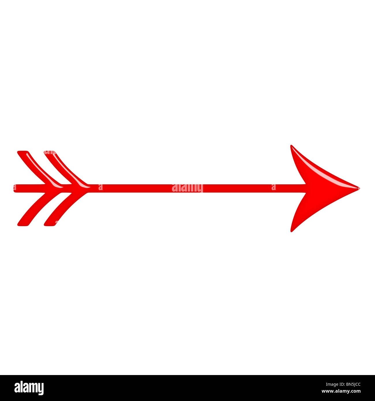 3d glossy red arrow Stock Photo - Alamy