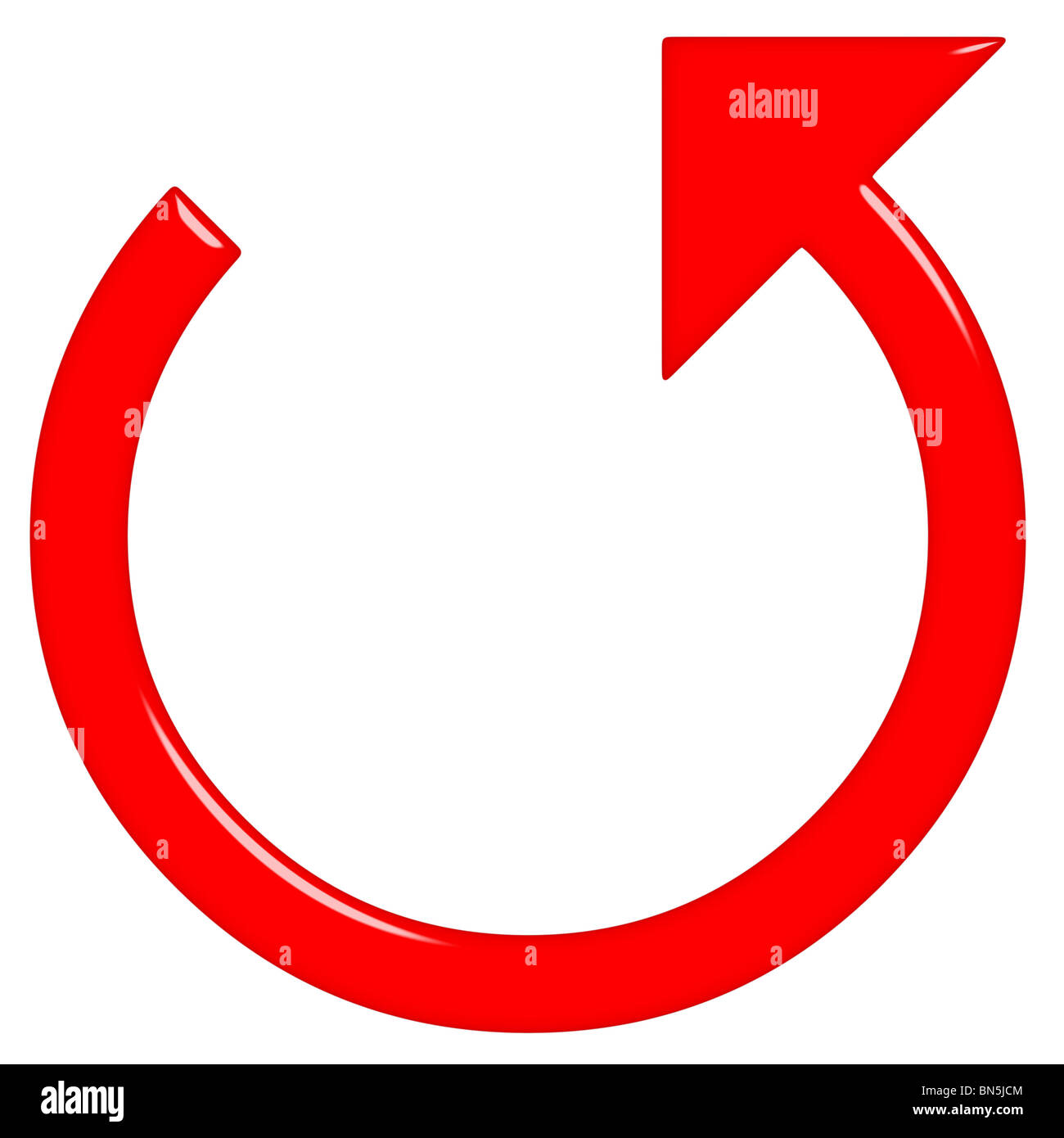3d glossy red arrow Stock Photo - Alamy