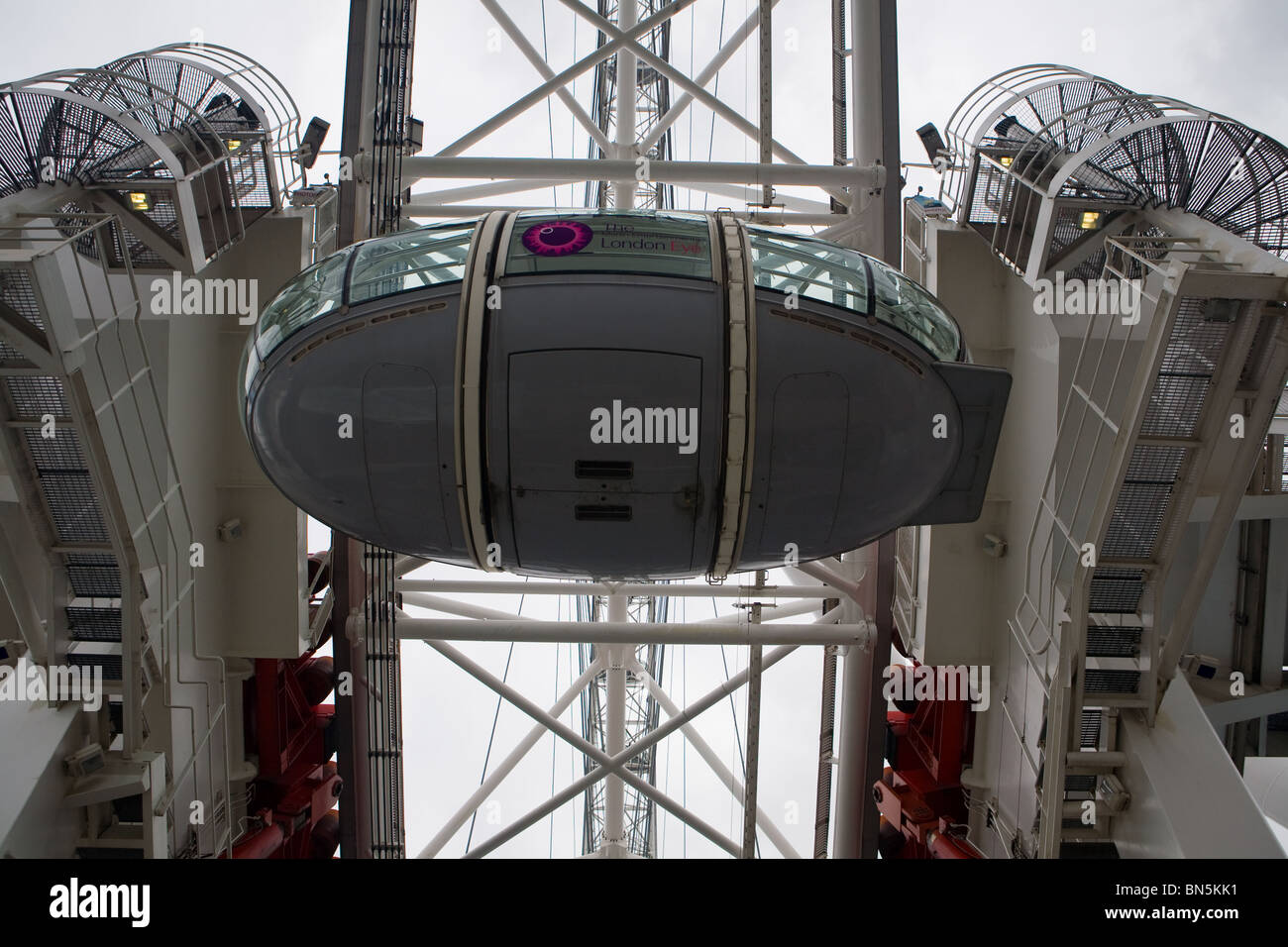 A close up of one of the observation pods on the London Eye ferris ...