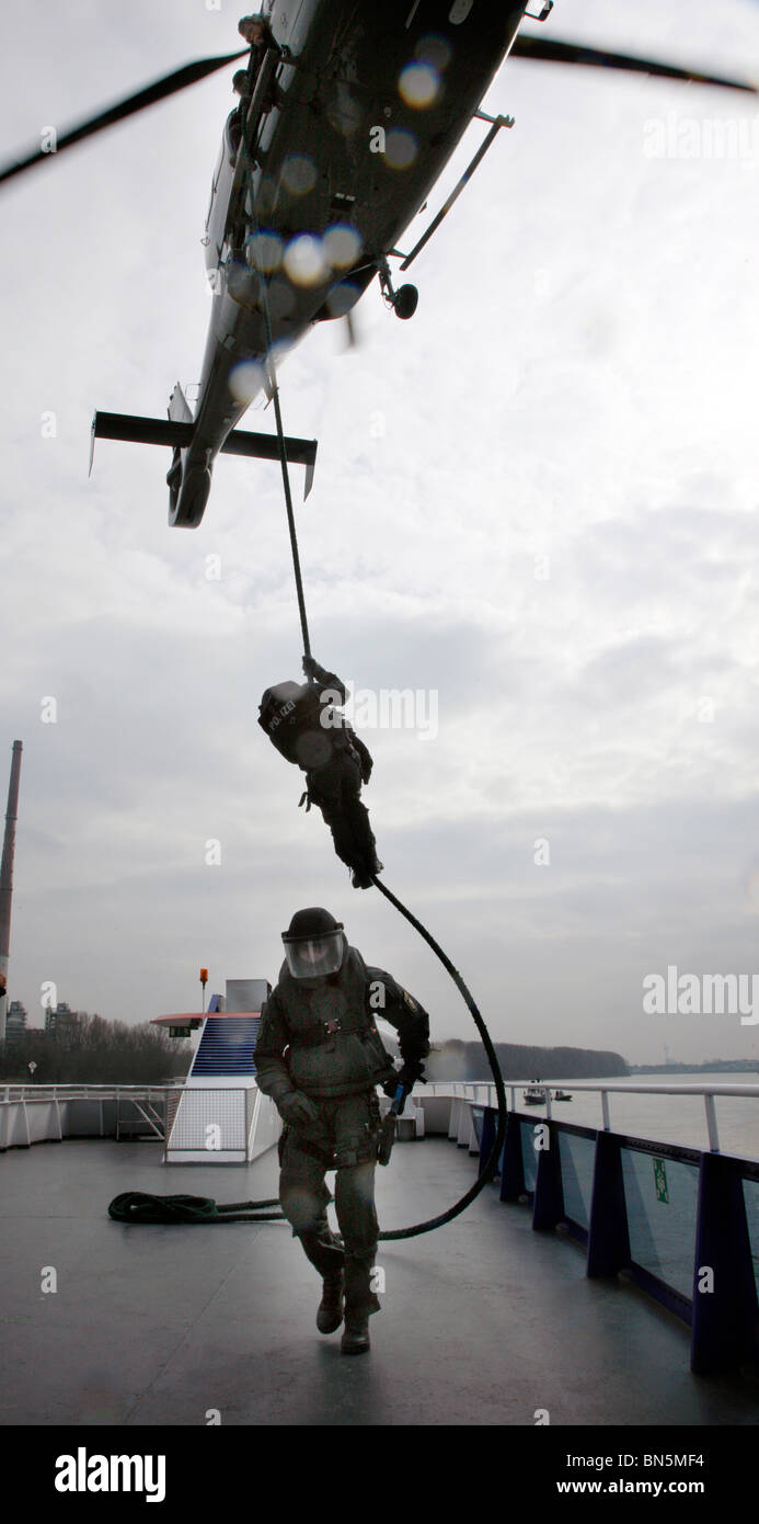 Police SWAT Team at an exercise. Anti terrorism and crime unit, special ...