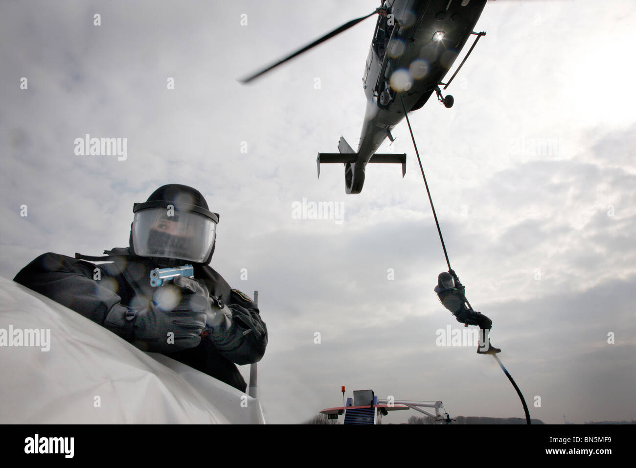 Police SWAT Team at an exercise. Anti terrorism and crime unit, special ...