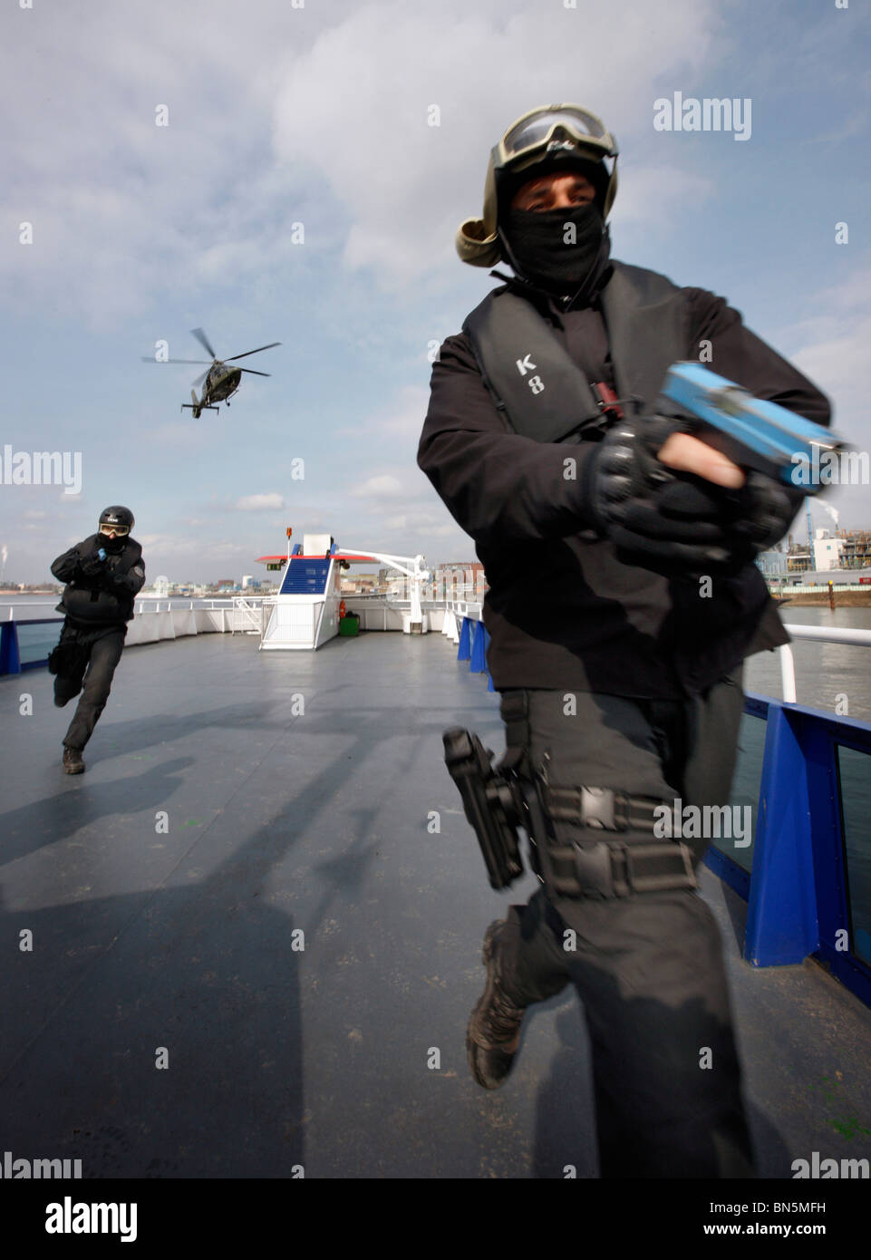 Police SWAT Team at an exercise. Anti terrorism and crime unit, special ...