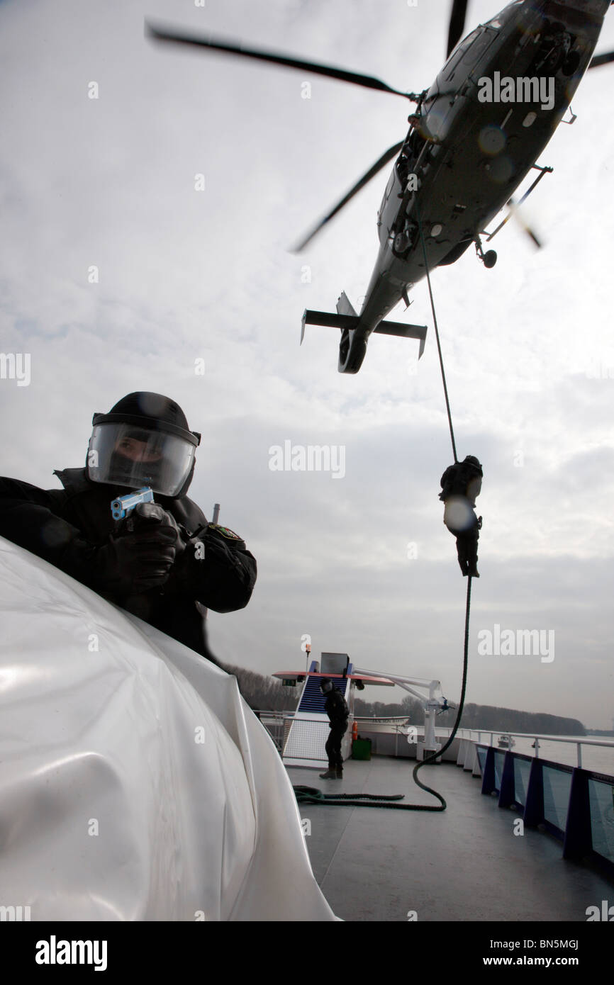 Police SWAT Team at an exercise. Anti terrorism and crime unit, special ...
