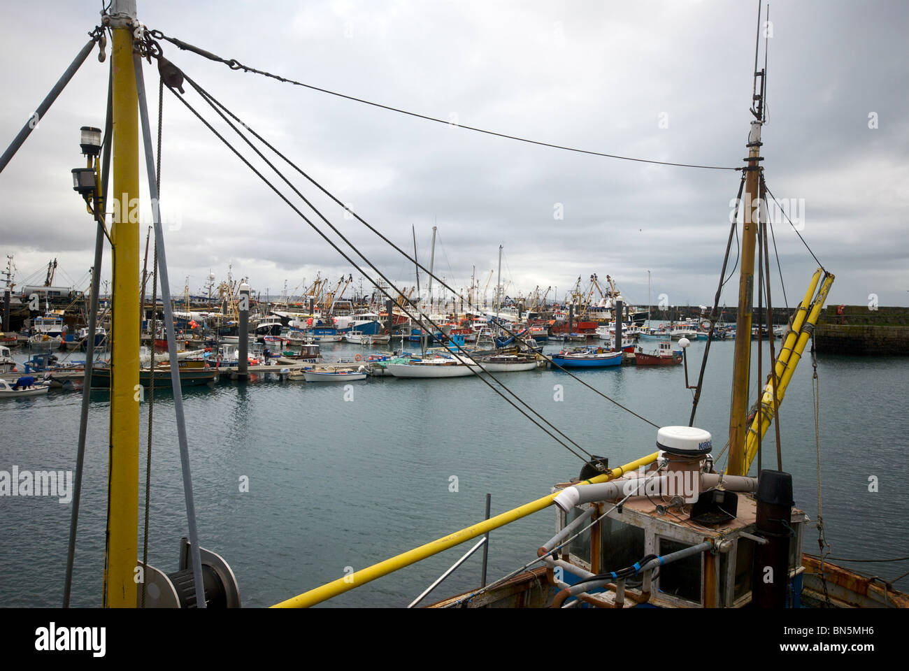 Newlyn Cornwall UK Harbour Harbor Quay Fishing Boats Stock Photo - Alamy