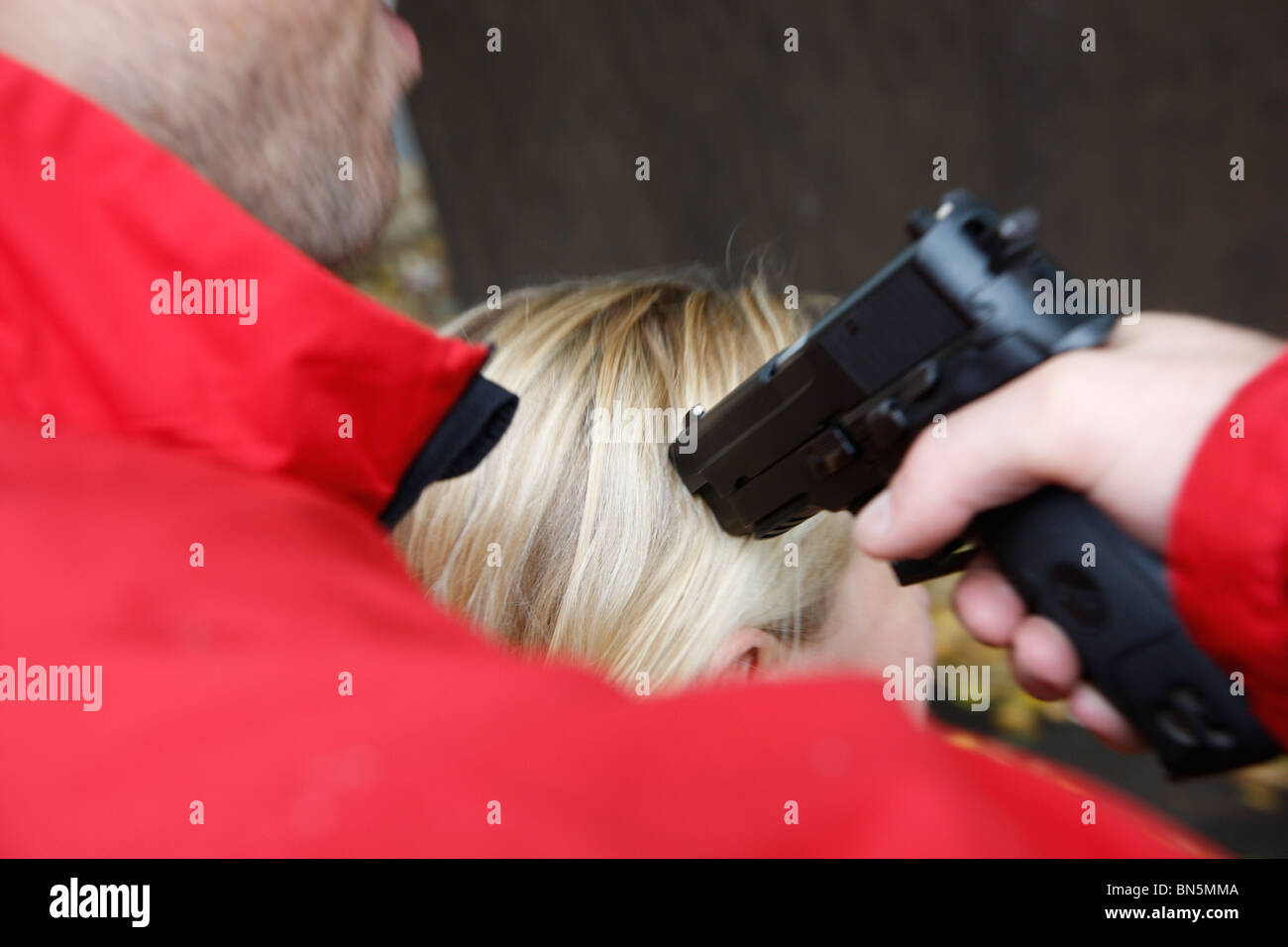 Exercise of a special police unit for negotiation with suspects on a ...