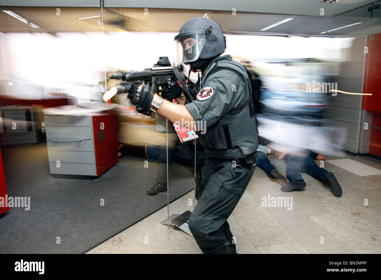 Police SWAT Team at an exercise. Anti terrorism and crime unit, special ...