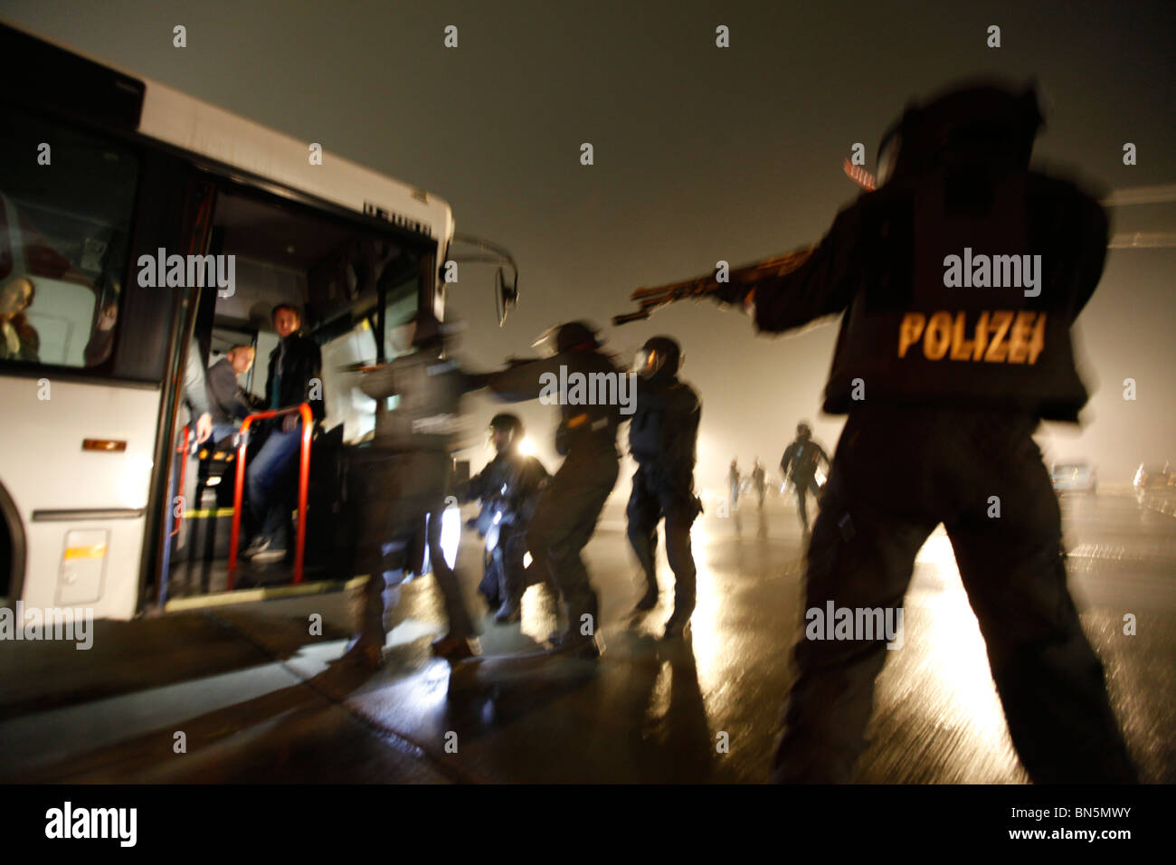 Police SWAT Team at an exercise. Anti terrorism and crime unit, special ...