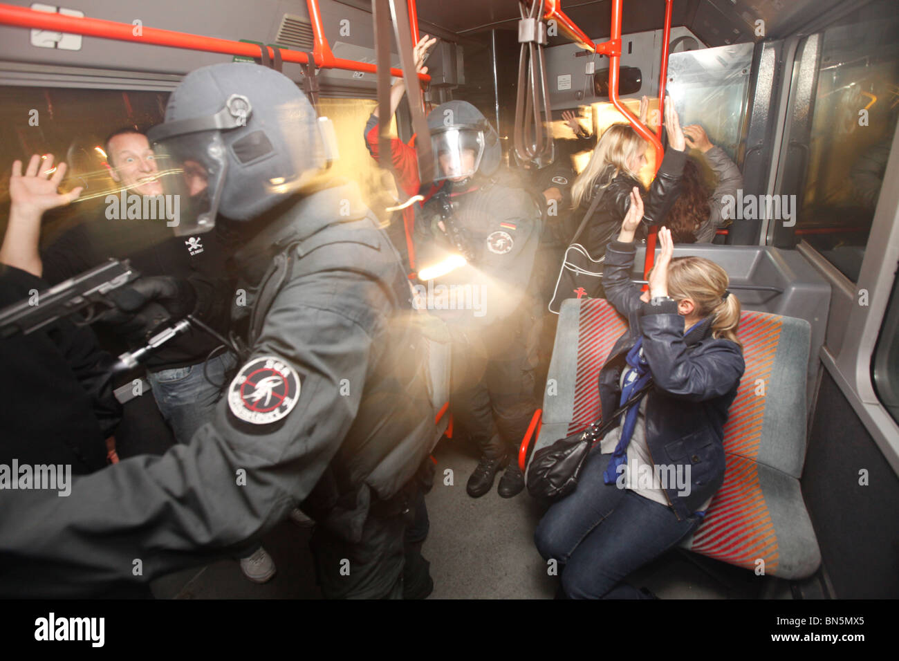 Police SWAT Team at an exercise. Anti terrorism and crime unit, special ...